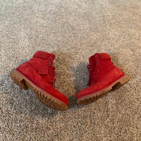 Timberland | Shoes | Timberland Red 6 Inch Premium Boots | Poshmark